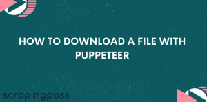 How to download a file with Puppeteer - ScrapingPass